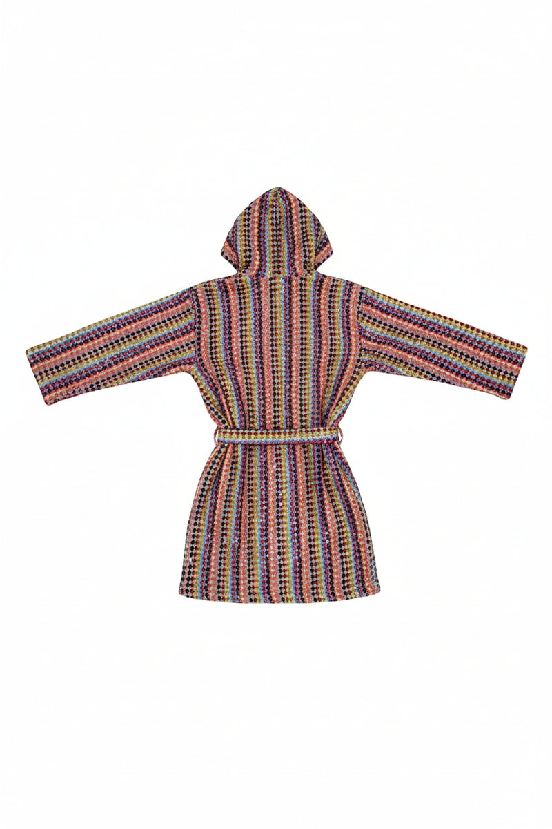 Rainbow Pom Hooded Terry Cloth Robe – Su'juk